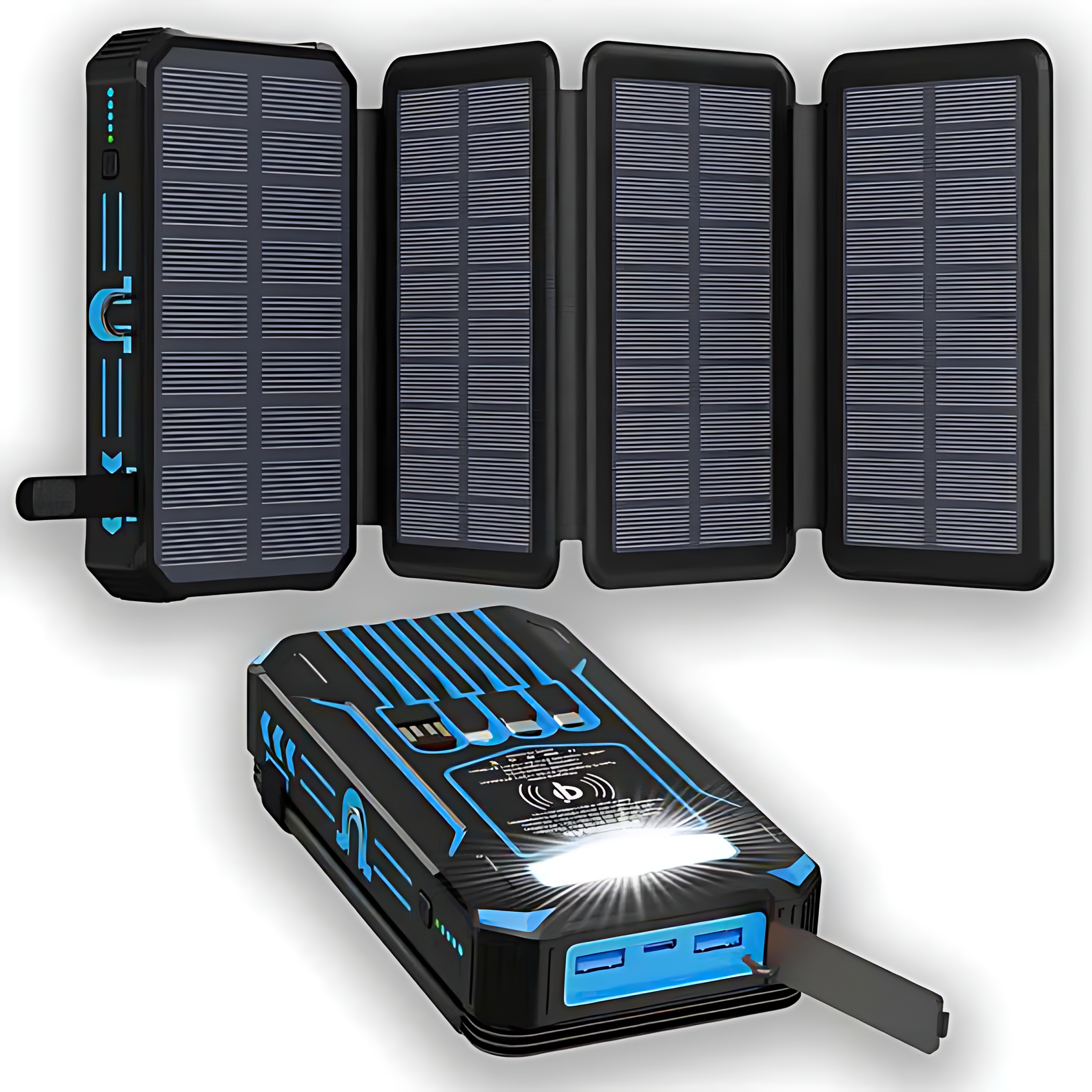 Outdoor Foldable Solar Large Capacity Charger Mobile Power Bank ...